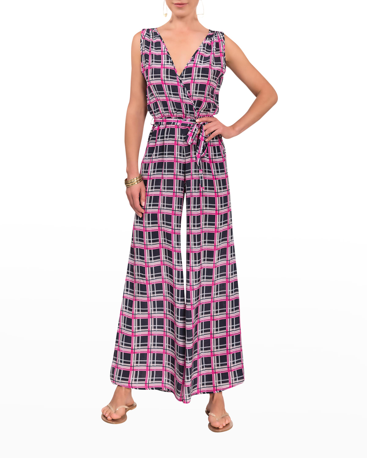 Magicsuit Halter Surplice Jumpsuit | Neiman Marcus