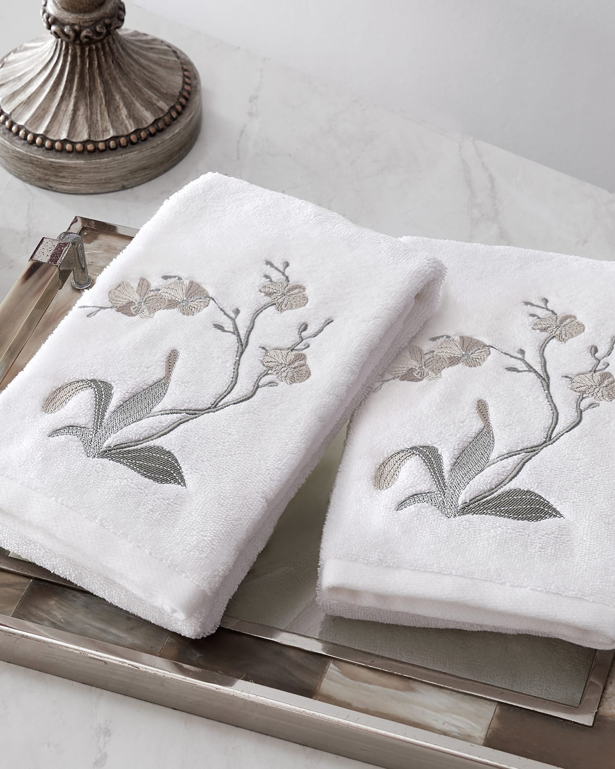 Michael Aram Fern Embroidered Hand Towel, Set of 2 | Neiman Marcus