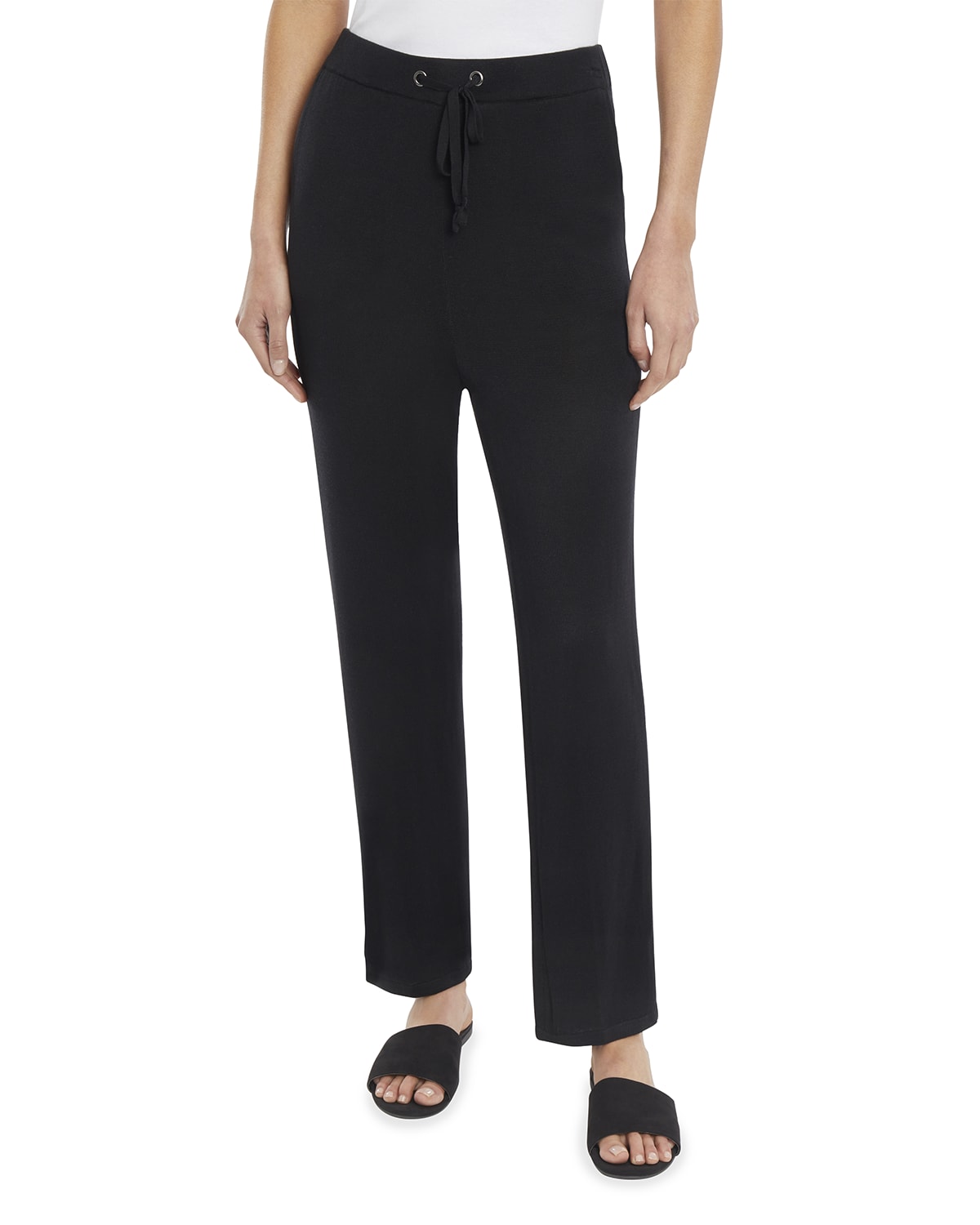 Misook Seam-Detailed Slim-Fit Pants | Neiman Marcus