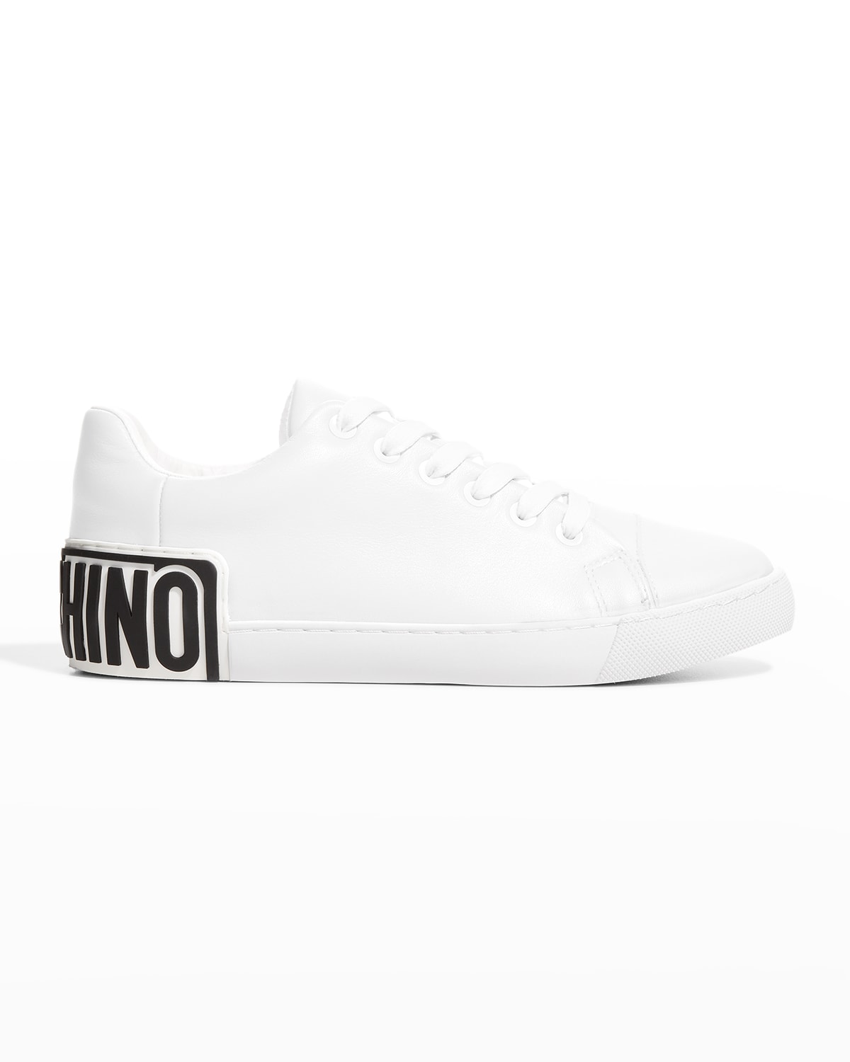 Moschino Men's Logo Leather High-Top Sneakers | Neiman Marcus