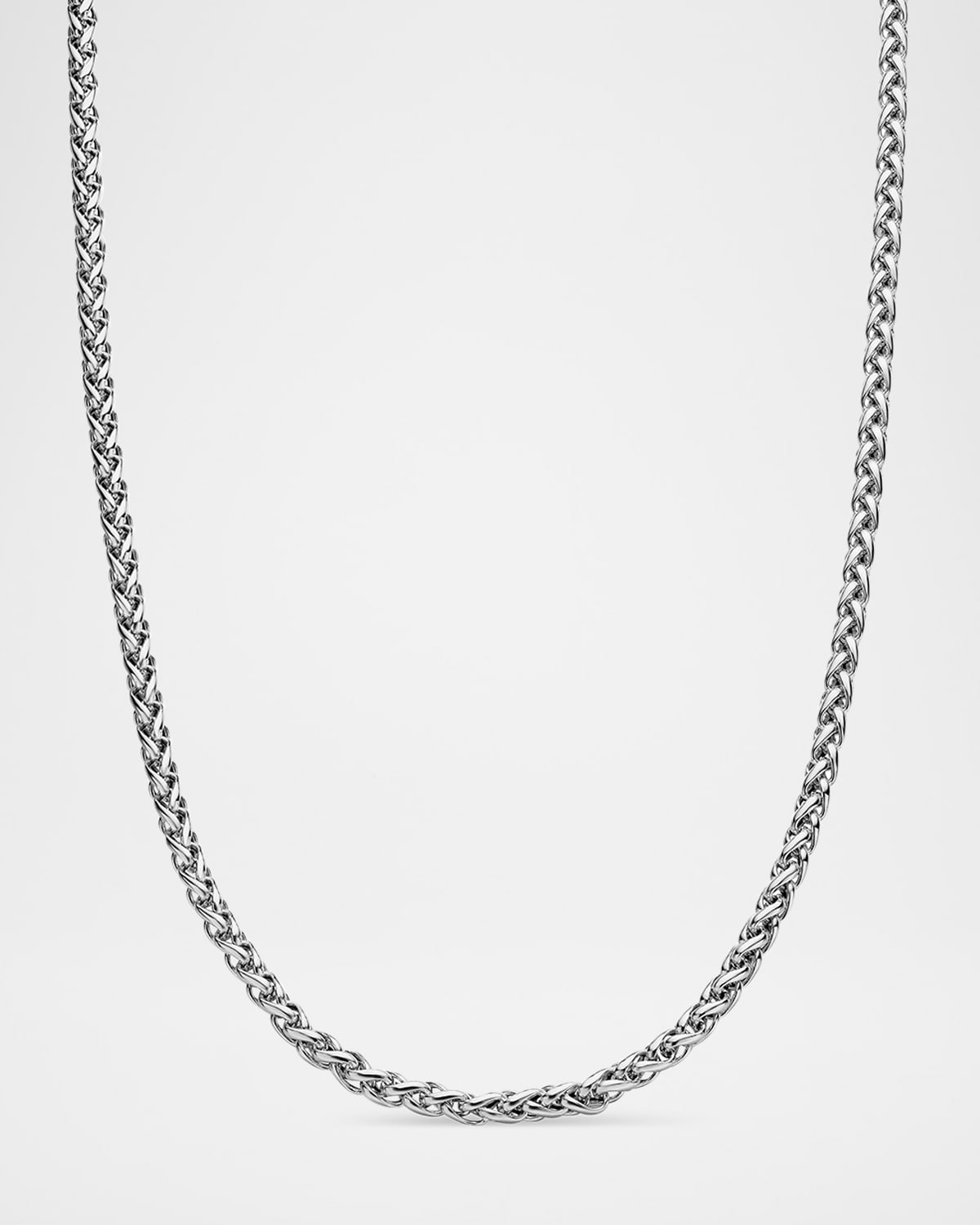 David Yurman Men's Box Chain Necklace in Darkened Stainless Steel, 4mm ...