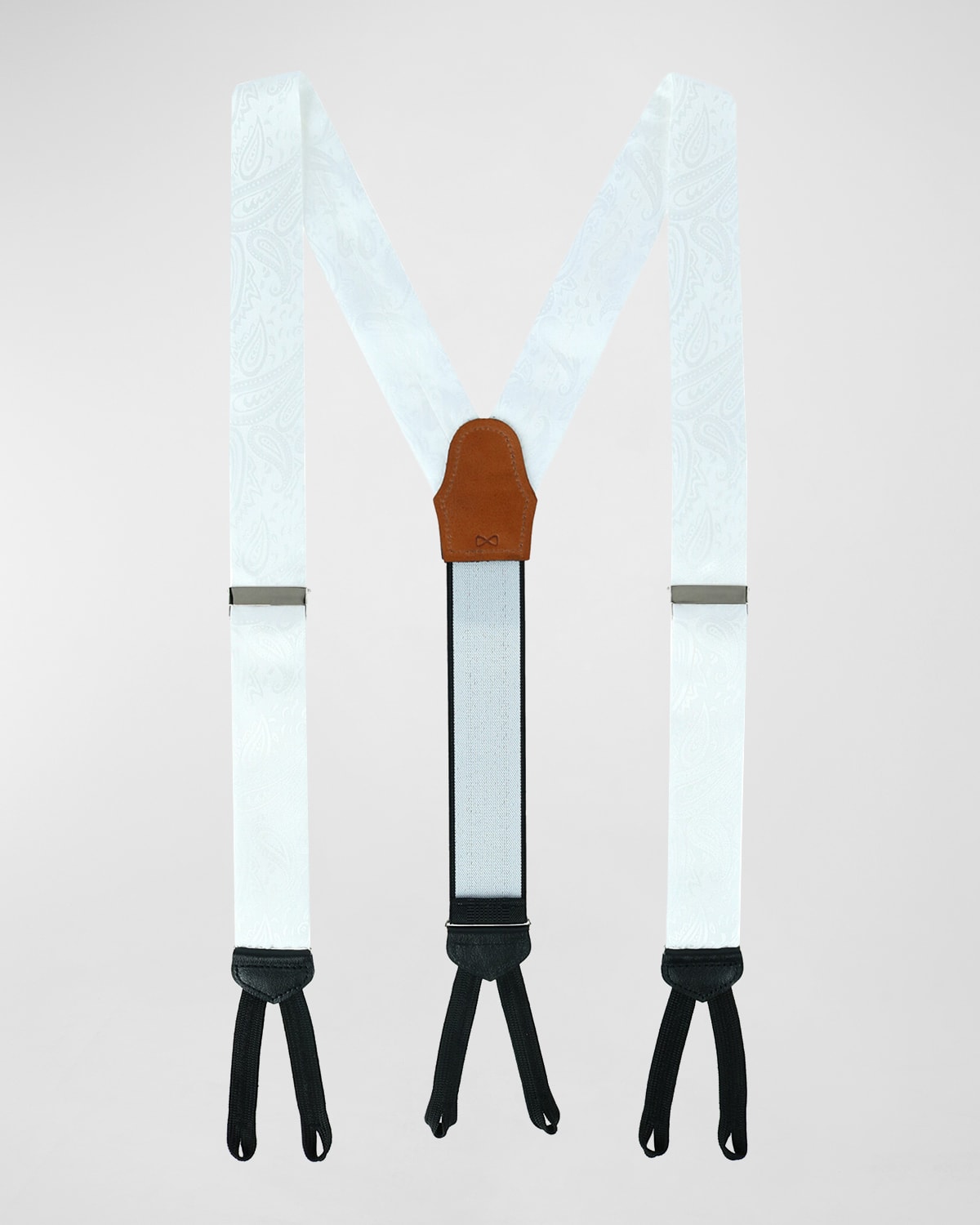 Trafalgar Men's Leyton Diagonal-Weave Silk Suspender Braces | Neiman Marcus