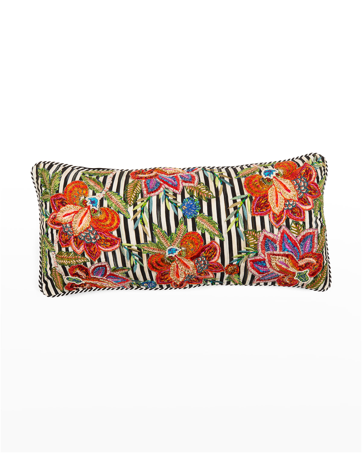 MacKenzie-Childs Jaipur Lumbar Pillow Black | Neiman Marcus