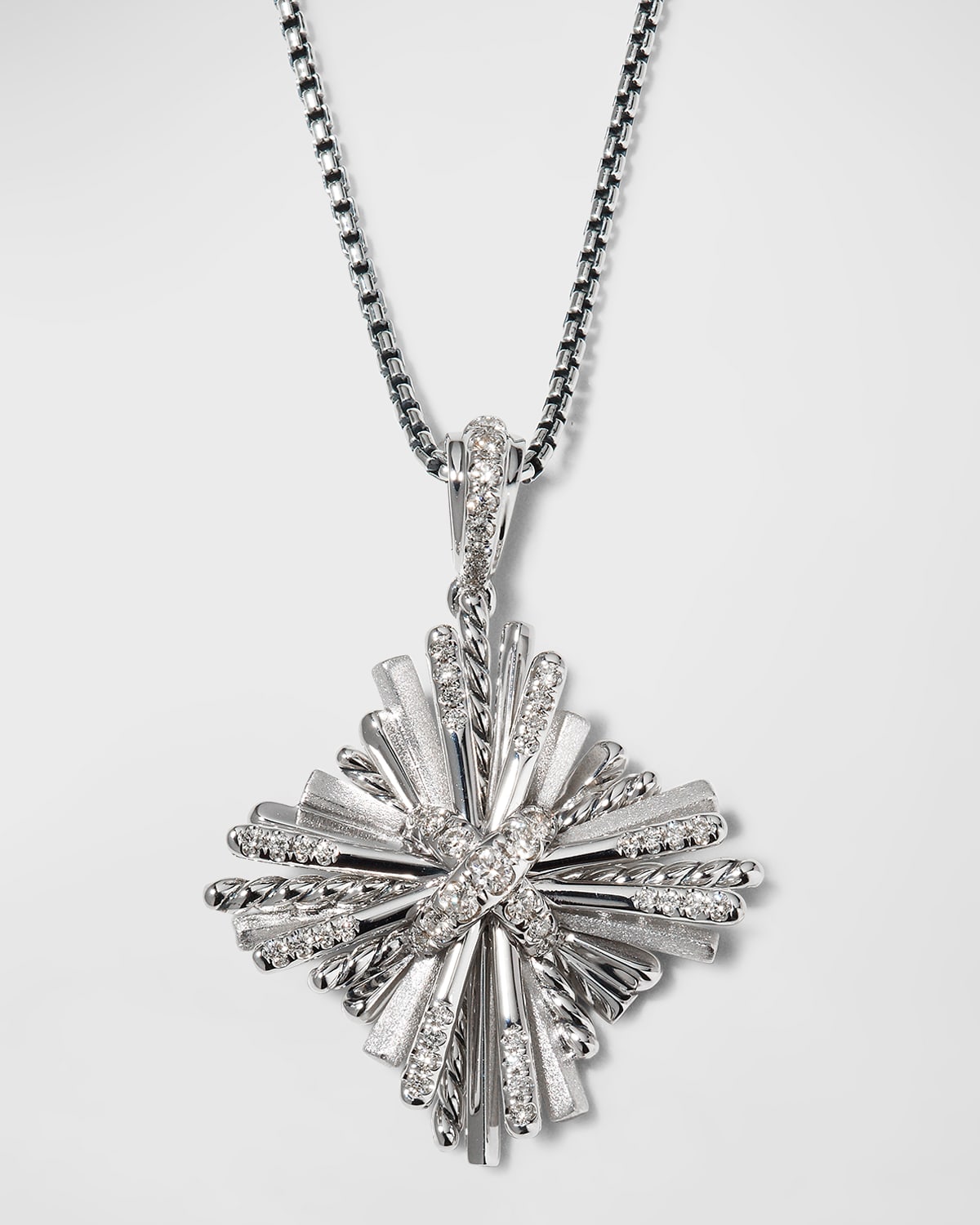 David Yurman Petite Albion Pendant Necklace in Diamonds and Sterling ...