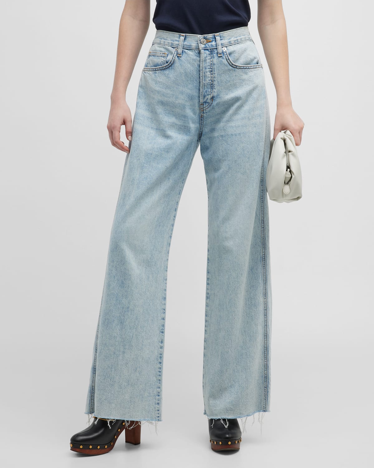 Veronica Beard Jeans Taylor High Rise Wide-Leg Jeans | Neiman Marcus