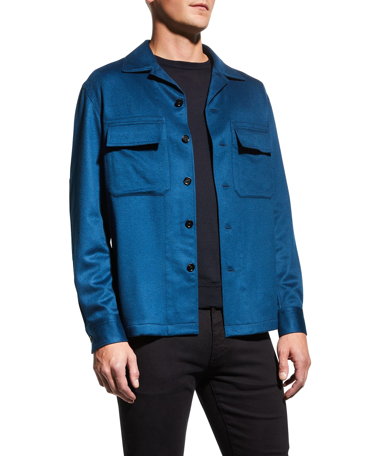 ZEGNA Men's Cashmere Overshirt | Neiman Marcus