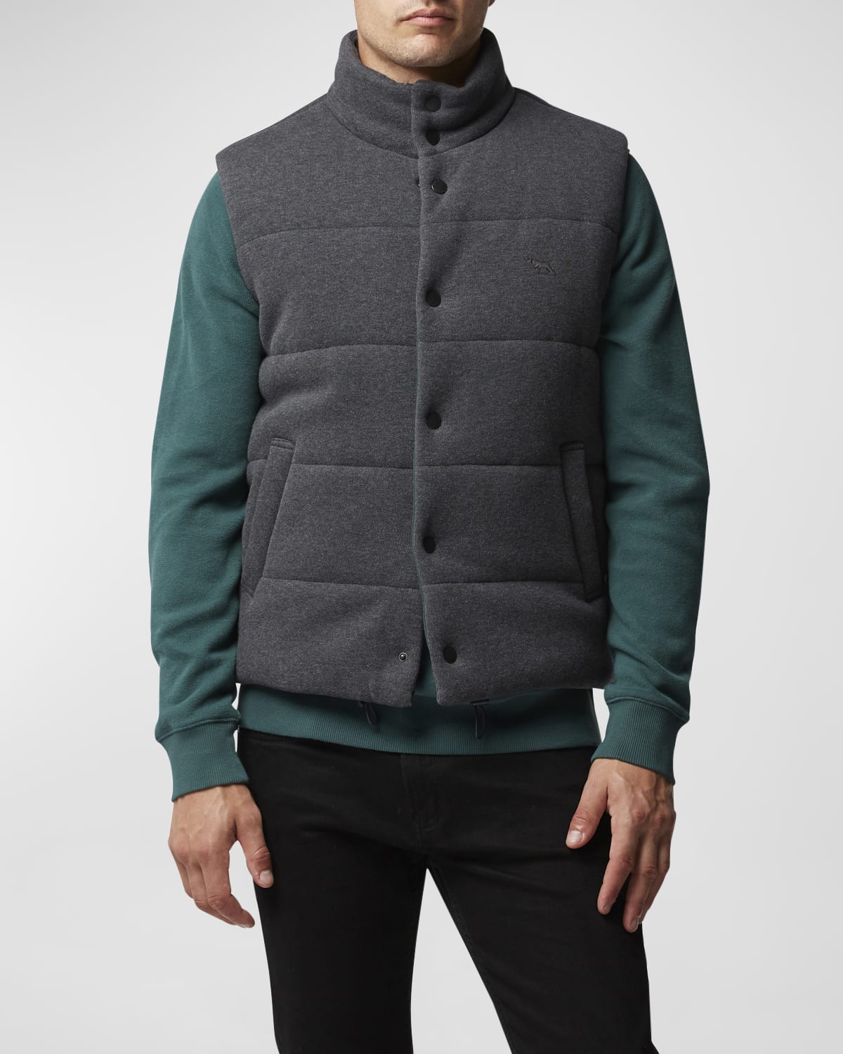 Neiman Marcus Men's Suede Padded Vest | Neiman Marcus