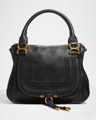 Chloe Marcie Medium Zip Suede Satchel Bag | Neiman Marcus