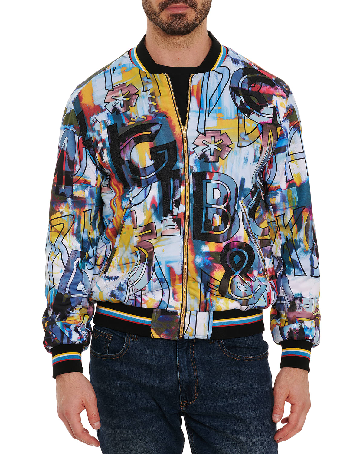 Robert Graham Men's Miles Paisley Bomber Jacket | Neiman Marcus