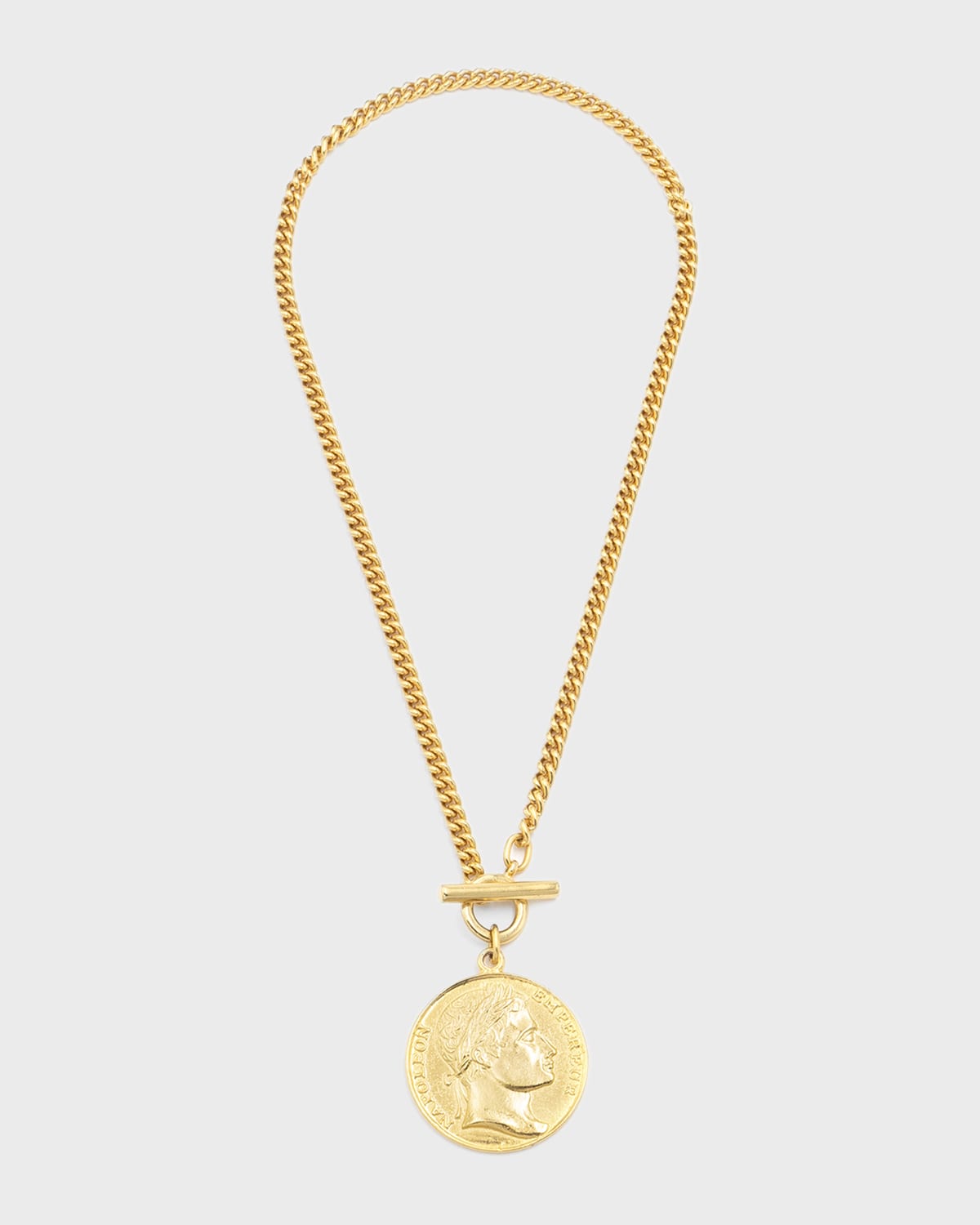 Ben-Amun 24k Gold Electroplated Gold Toggle Coin Necklace | Neiman Marcus