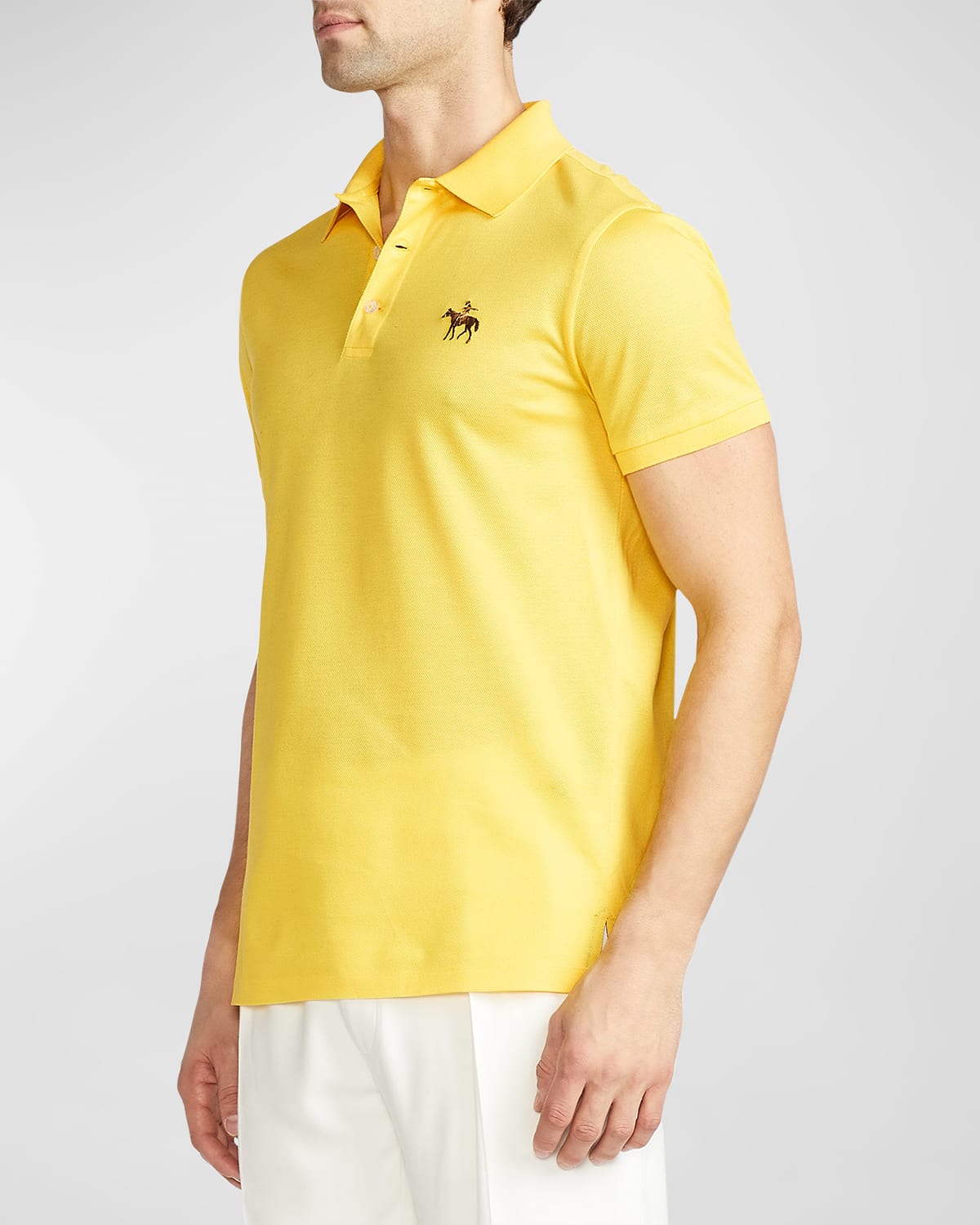 Ralph Lauren Purple Label Men's Logo-Embroidered Polo Shirt | Neiman Marcus