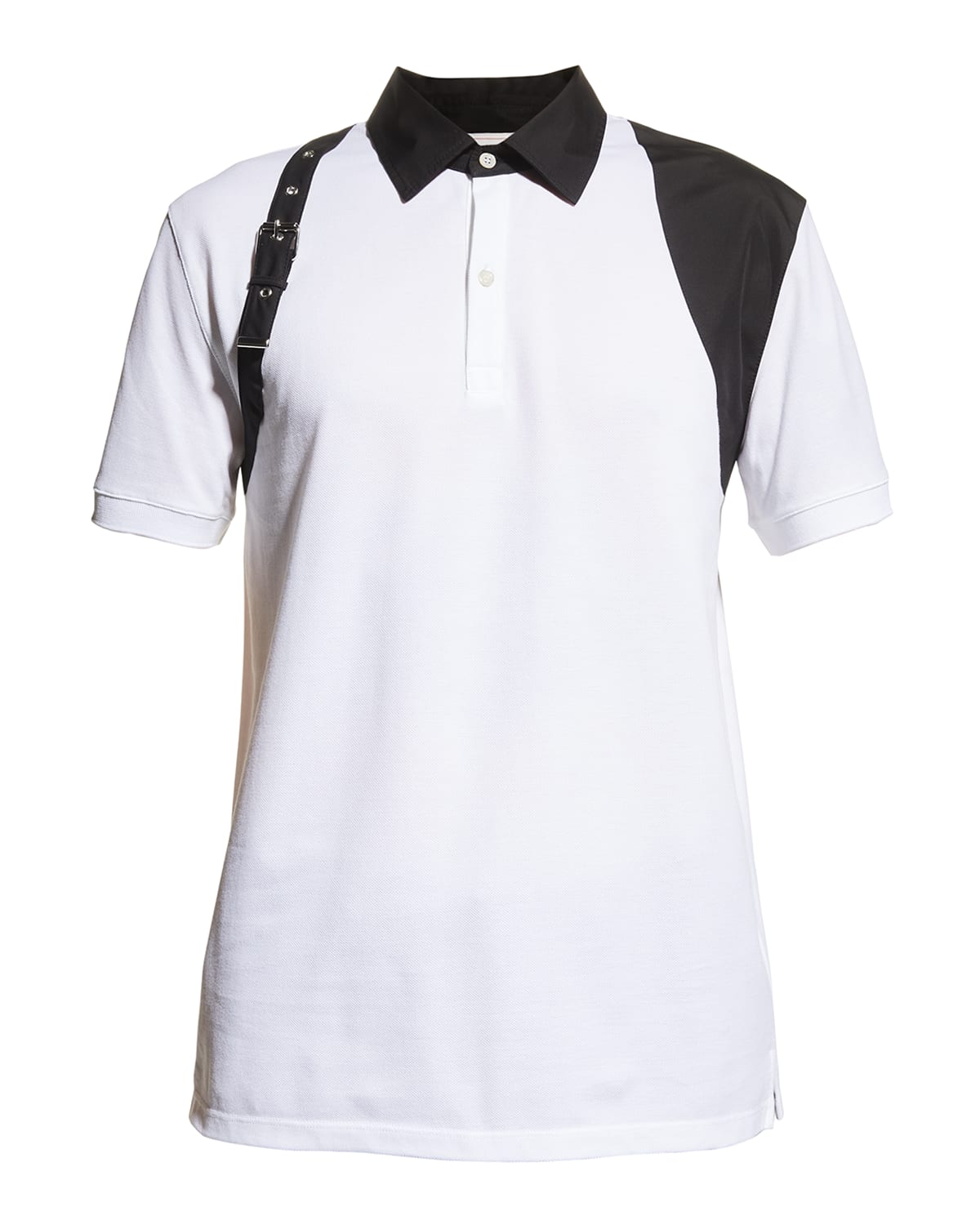 Alexander McQueen Men's Logo-Tape Polo Shirt | Neiman Marcus