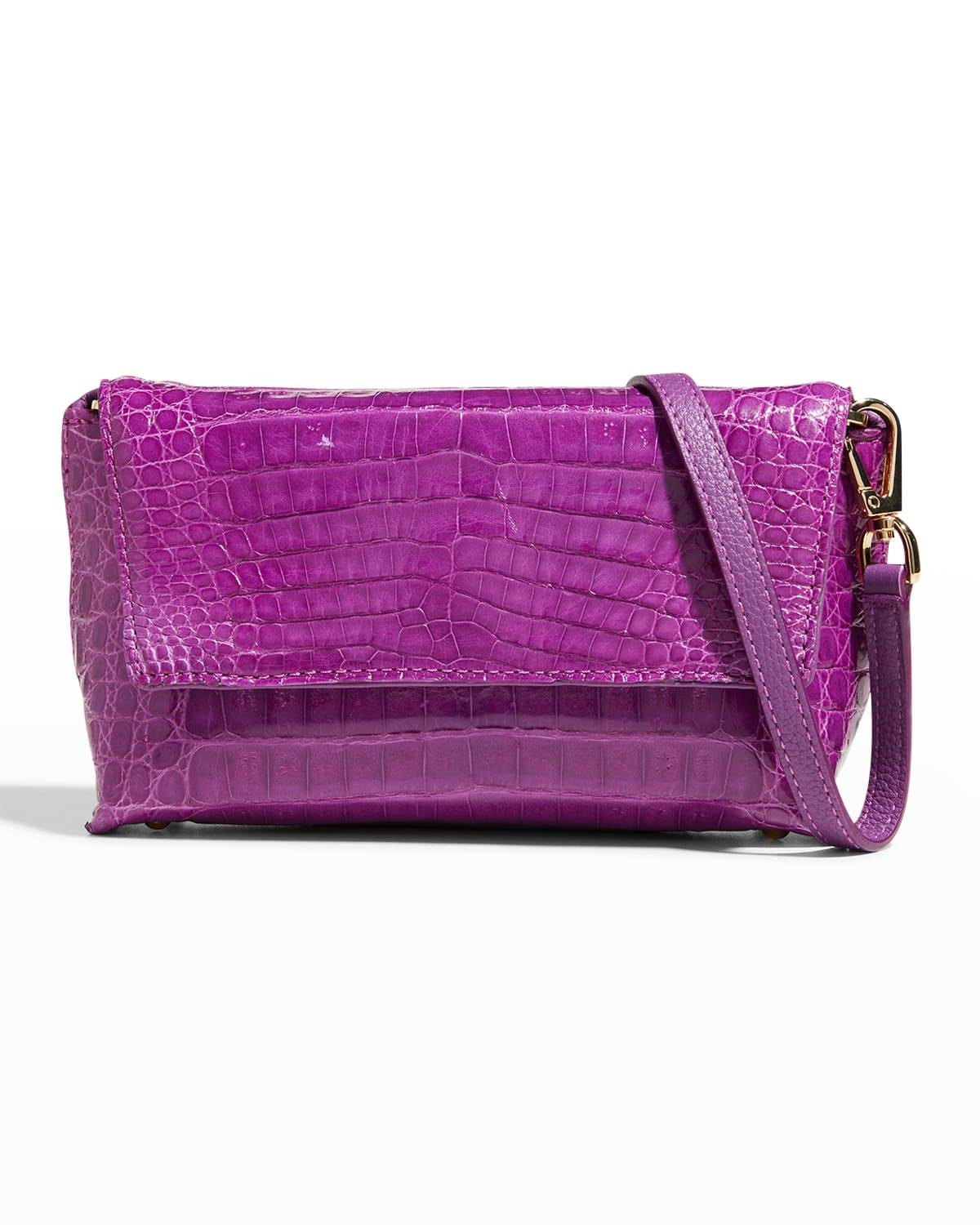 Maria Oliver Luisa Crocodile Shoulder Bag | Neiman Marcus