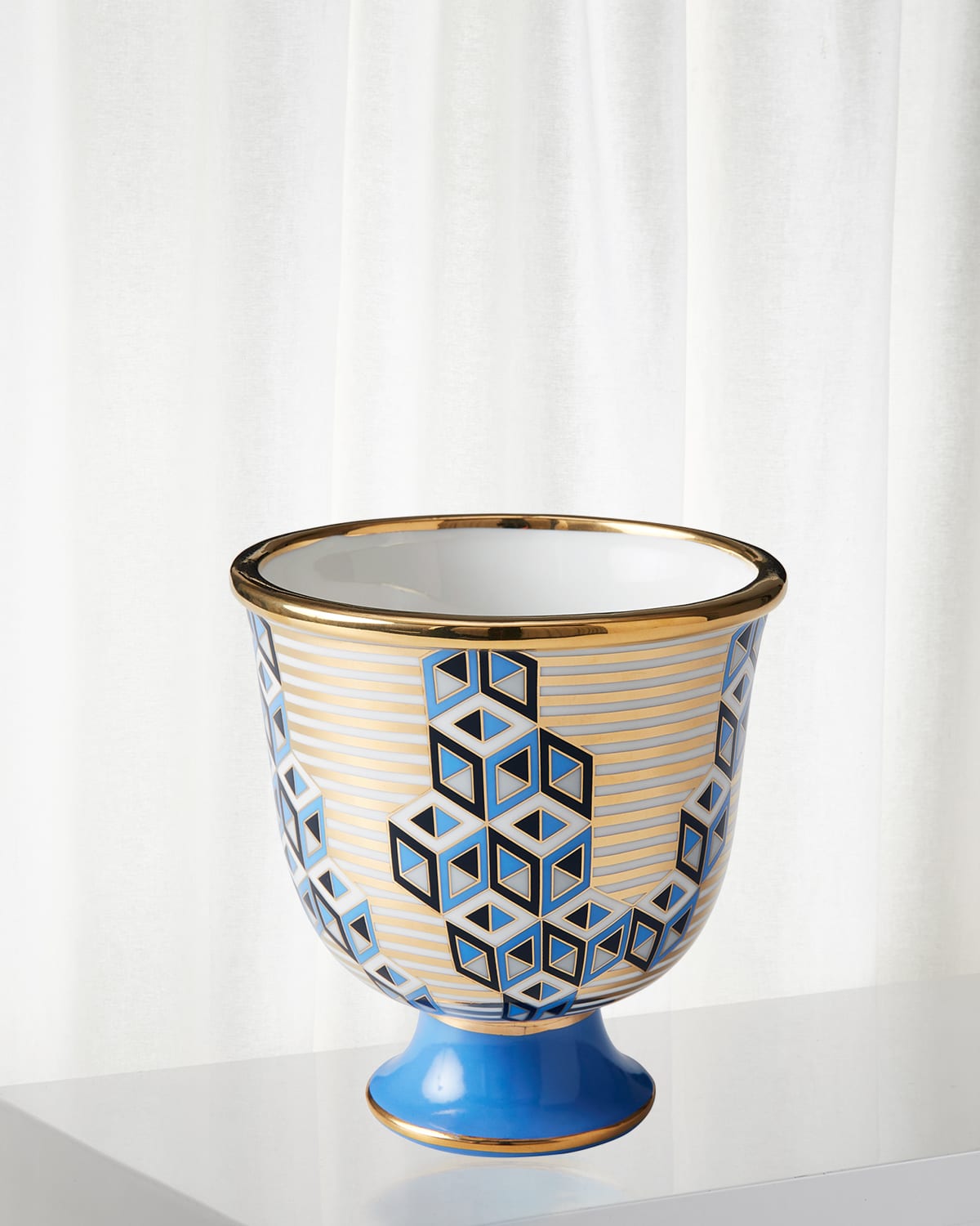 8 Oak Lane Blue Floral Dog Bowl | Neiman Marcus
