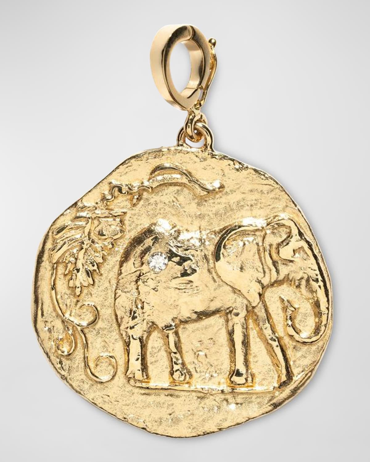 AZLEE Zodiac Large Diamond Coin Charm | Neiman Marcus