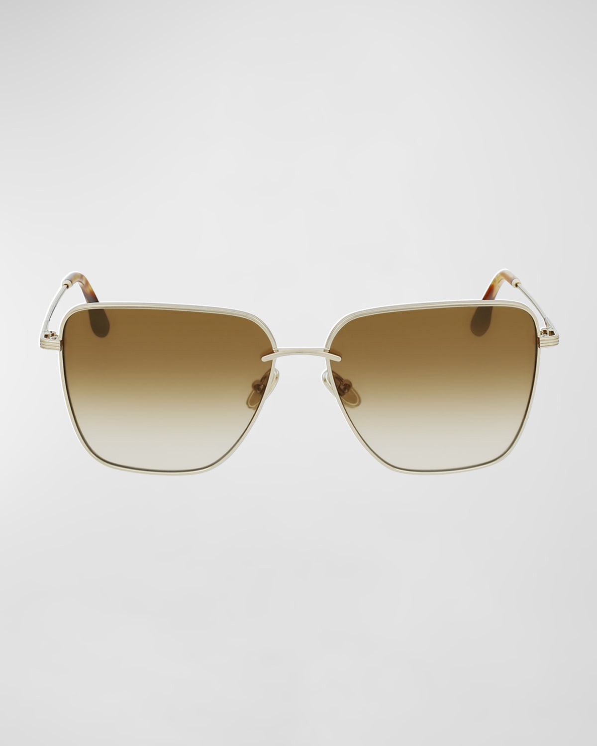 Chloe Gradient Square Metal Sunglasses | Neiman Marcus