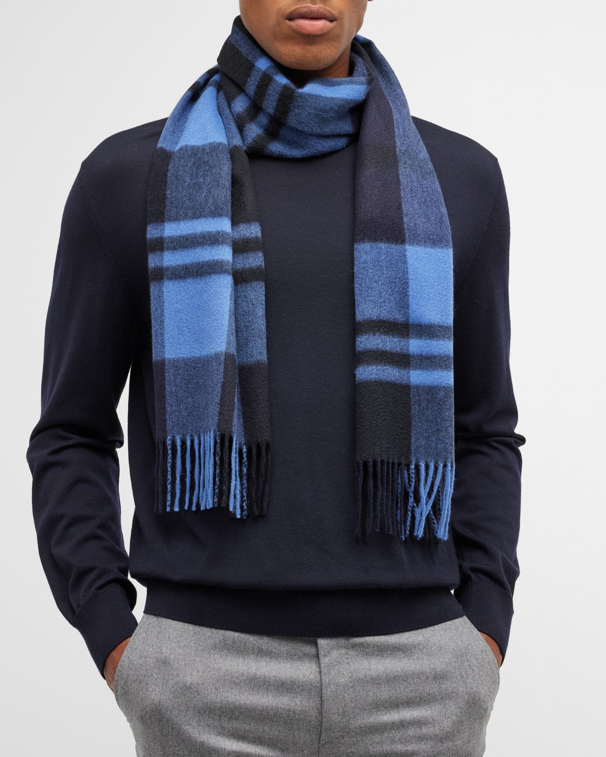 Neiman Marcus Men's Colorblock Cashmere Scarf | Neiman Marcus
