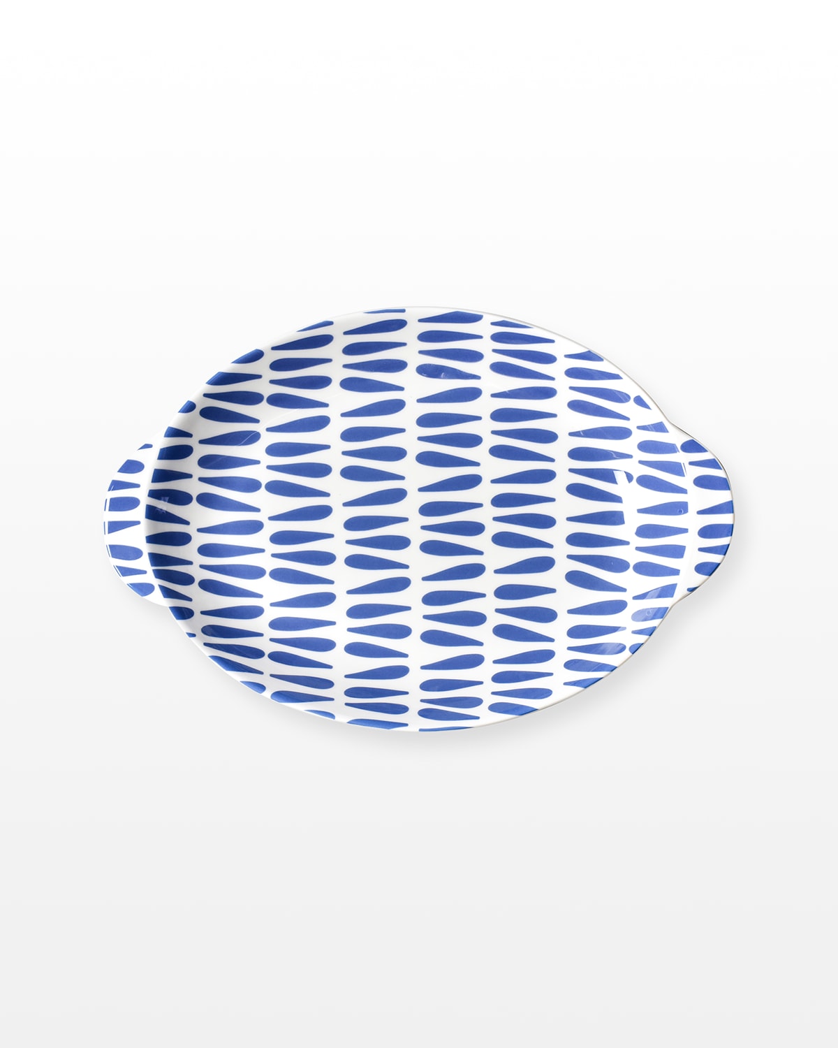 Coton Colors Iris Blue Burst Small Handled Oval Platter | Neiman Marcus