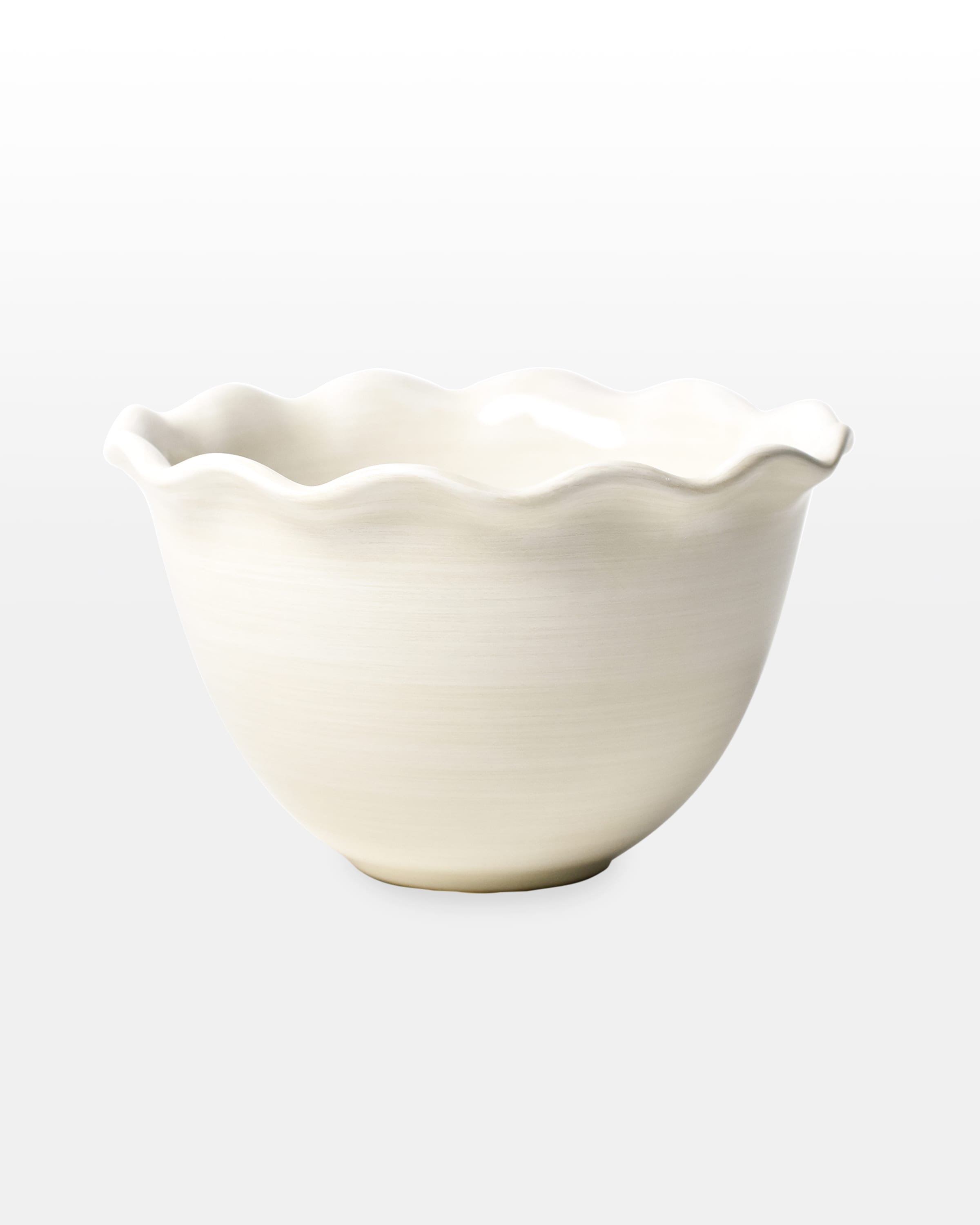 Coton Colors Signature White Ruffle Bowl - 9" | Neiman Marcus