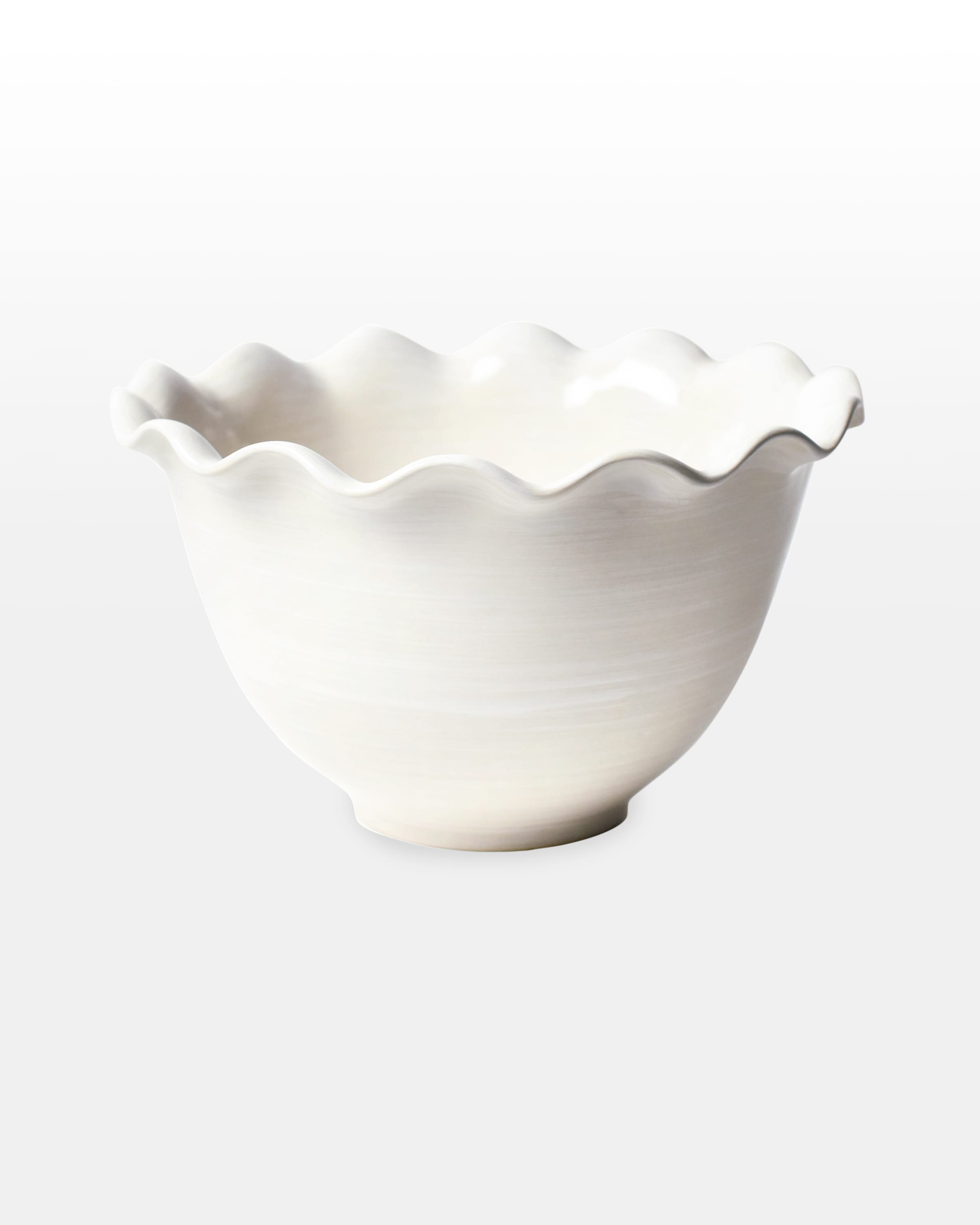 Coton Colors Signature White Ruffle Flare Small Bowls, Set Of 4 ...