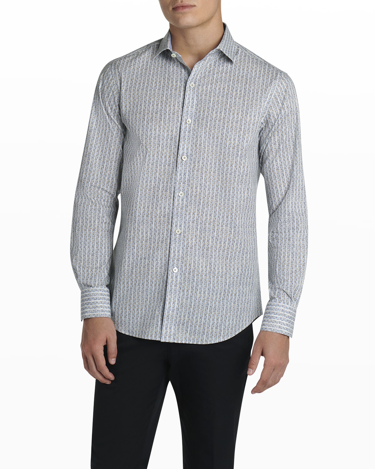 Bugatchi Men's Cotton-Stretch Sport Shirt | Neiman Marcus