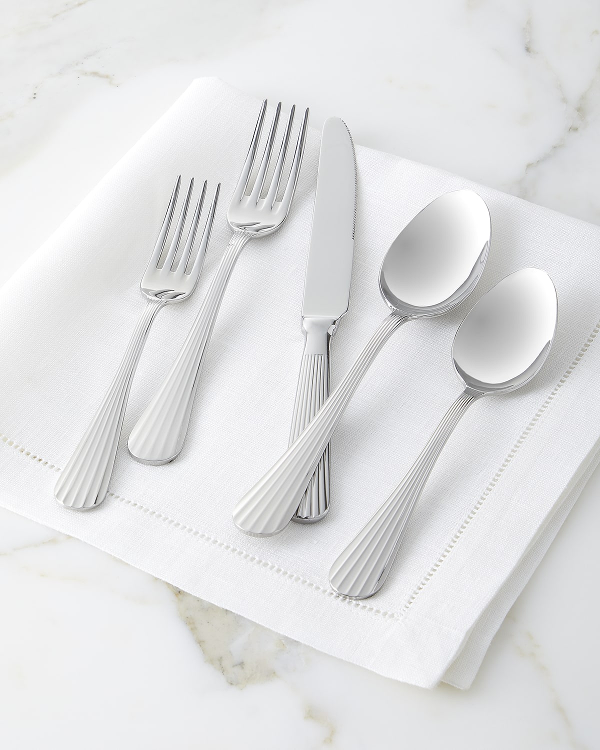 Neiman Marcus Savoya Silver Plated Stainless Steel 20-Piece Flatware ...