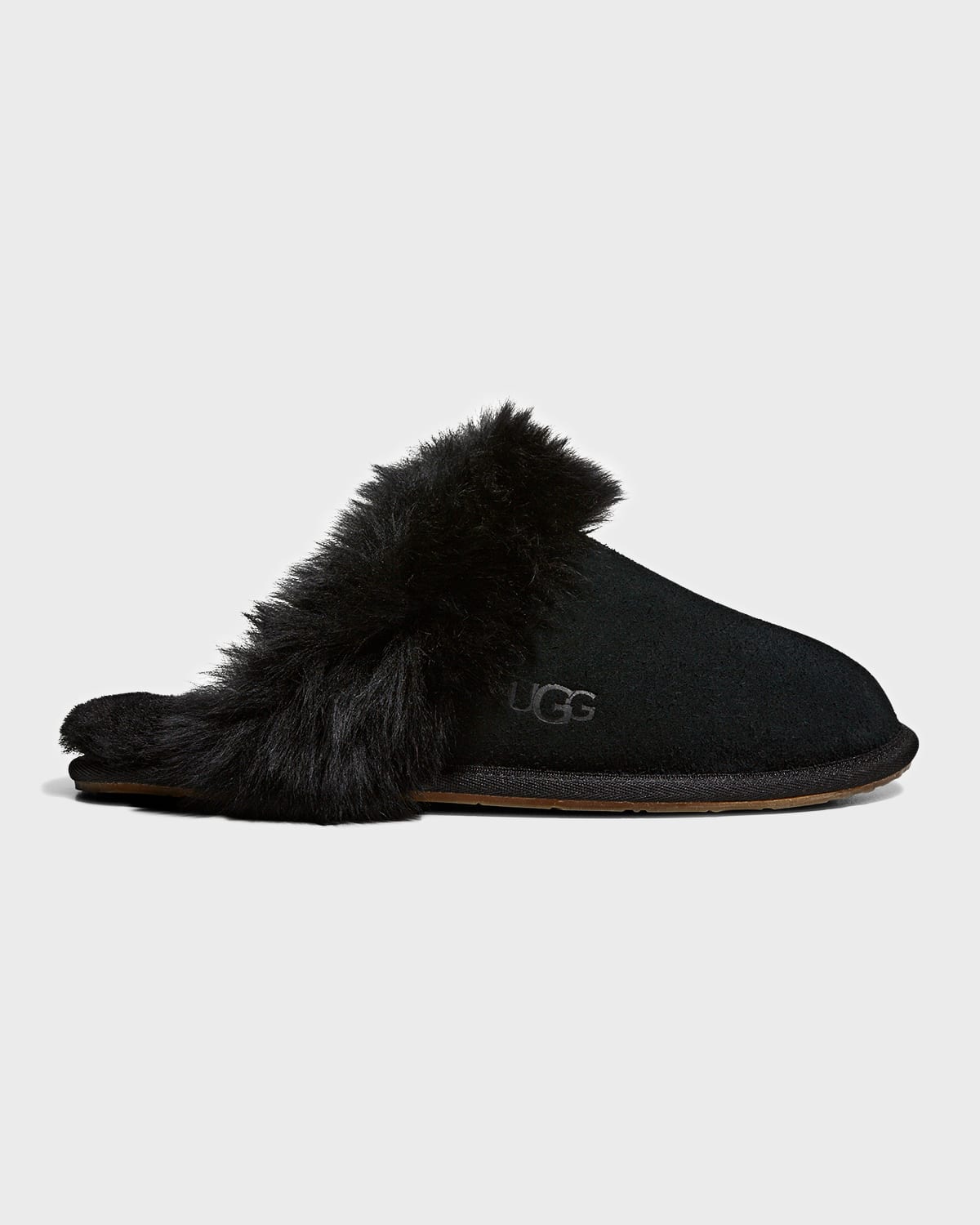 UGG Disquette Suede & Shearling Platform Slippers | Neiman Marcus