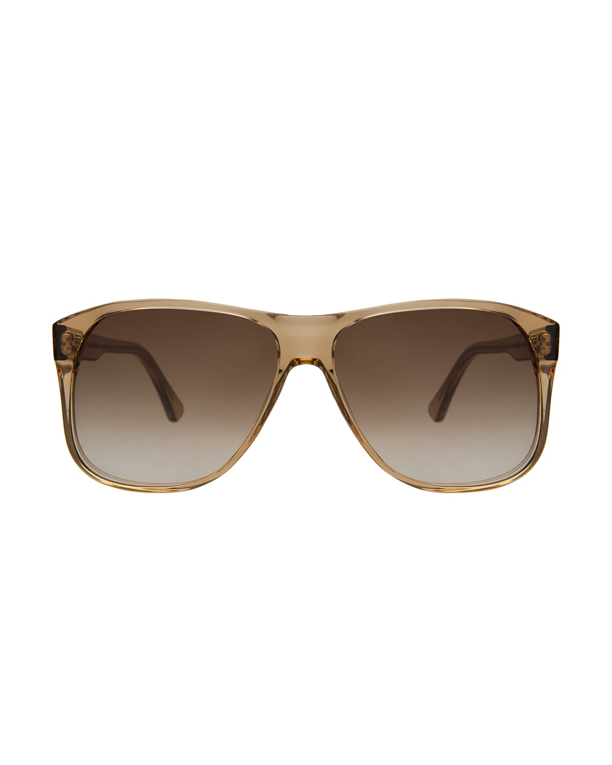 Gucci Logo Embellished Acetate Aviator Sunglasses | Neiman Marcus
