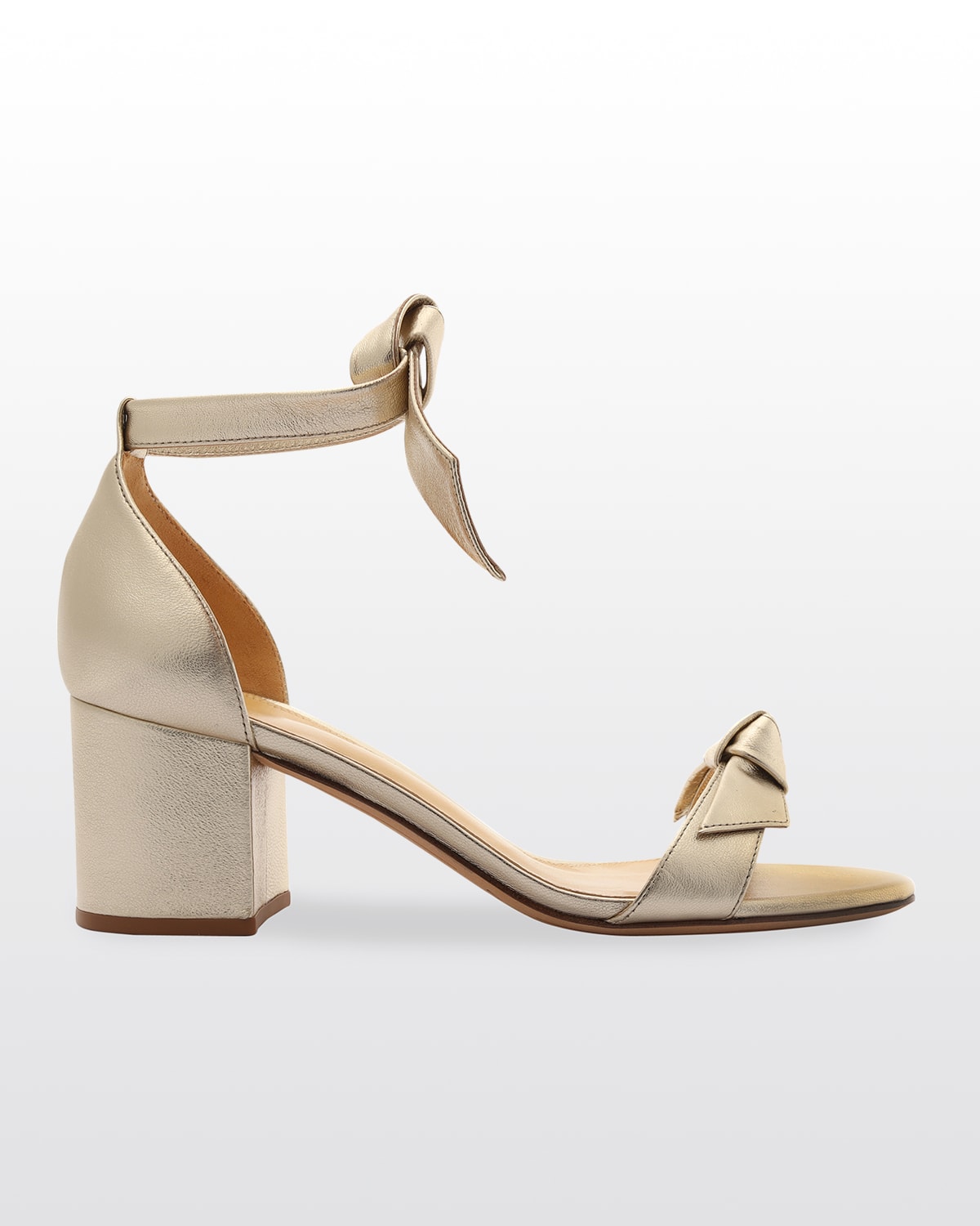 Alexandre Birman Clarita Mid-Heel Metallic Evening Fabric Sandals ...