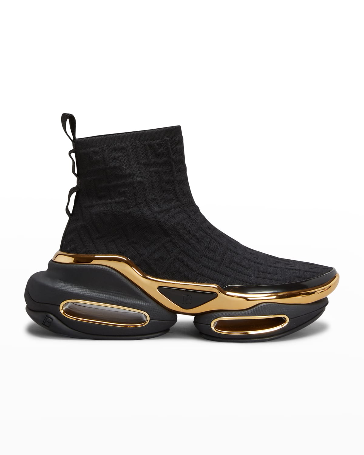 Balmain Men's BBold Metallic Cutout Fashion Sneakers | Neiman Marcus
