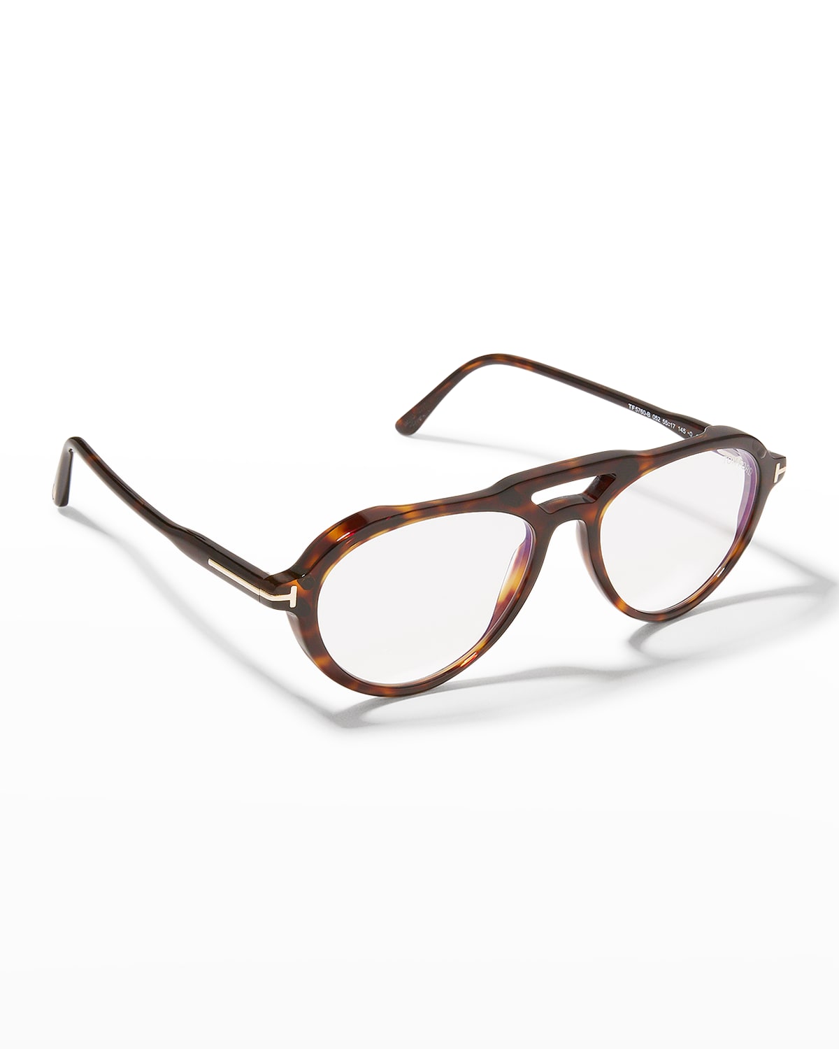 TOM FORD Men's Blue Block Rectangle Acetate Optical Frames | Neiman Marcus