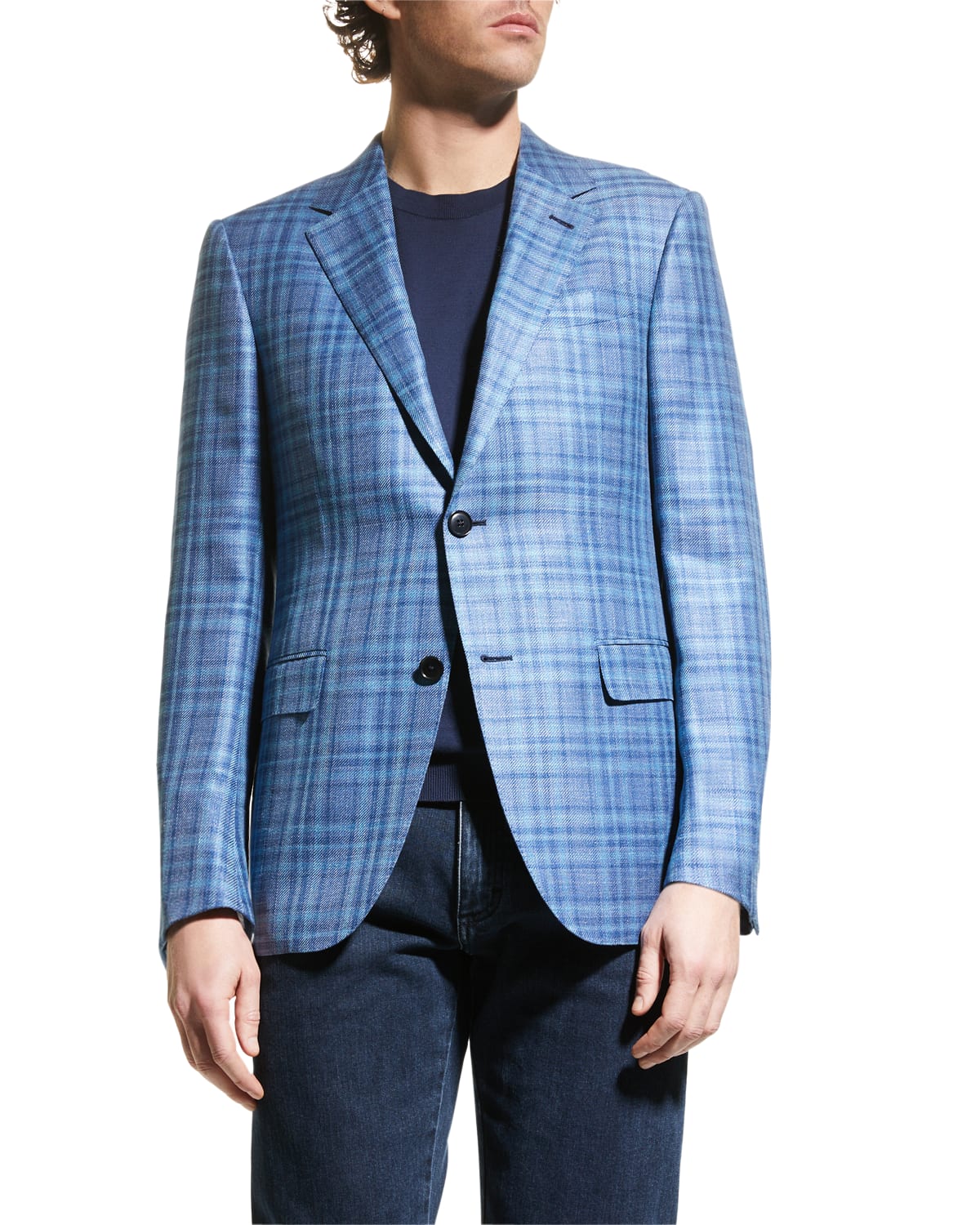 ZEGNA Men's Sharkskin Sport Jacket | Neiman Marcus