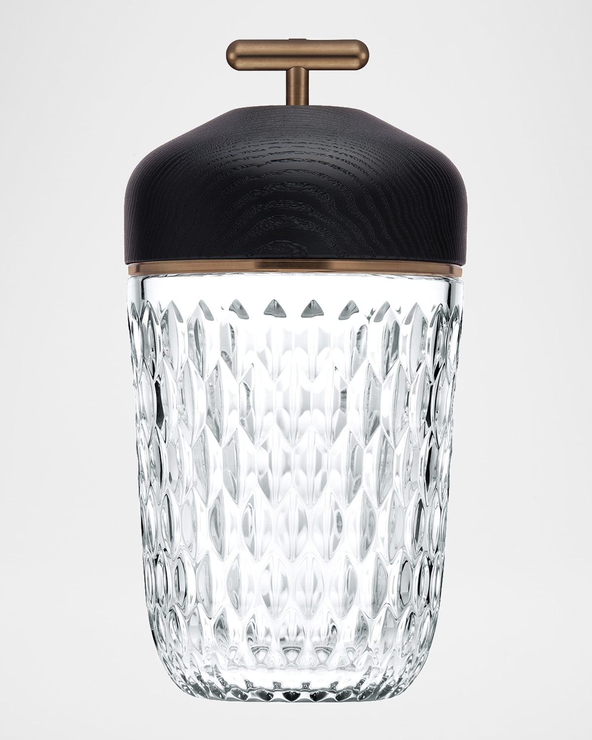 Saint Louis Crystal Folia Dark Wood Portable Lamp | Neiman Marcus