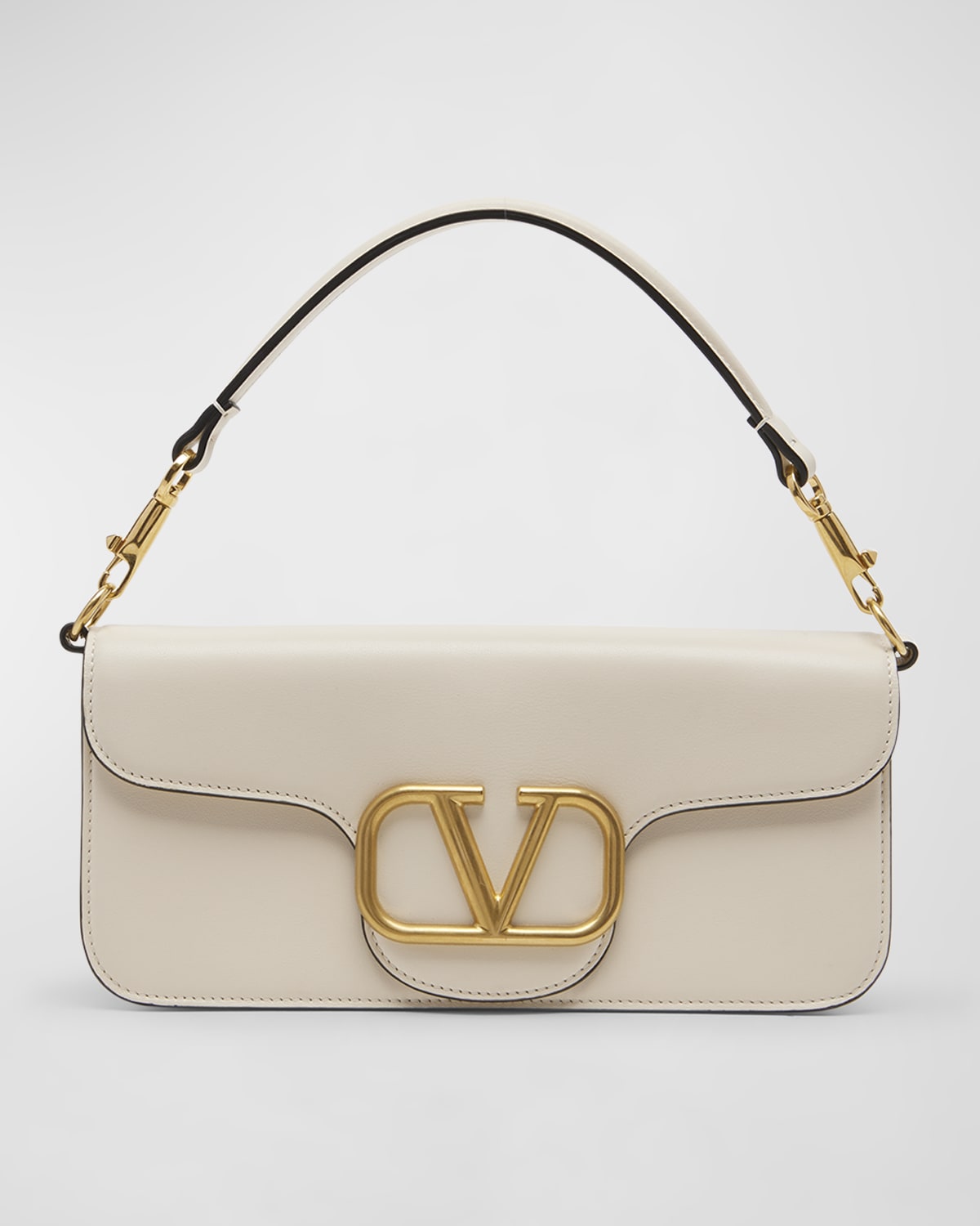Valentino Garavani Loco VLOGO Leather Shoulder Bag | Neiman Marcus
