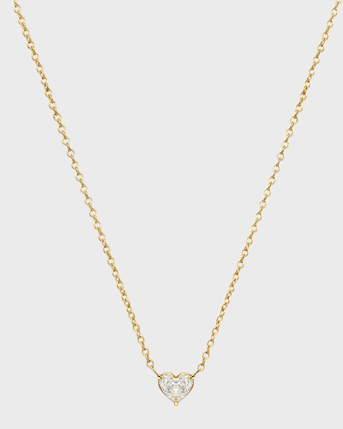 Zoe Lev Jewelry Diamond Halo Emerald Heart Necklace | Neiman Marcus