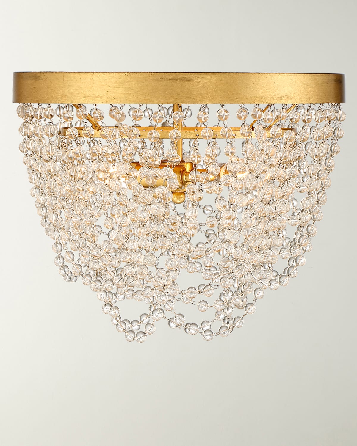 Crystorama Fiona 3-Light Antique Gold Ceiling Mount | Neiman Marcus