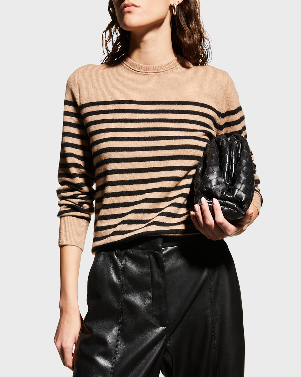 Autumn Cashmere Striped Pointelle Sweater | Neiman Marcus