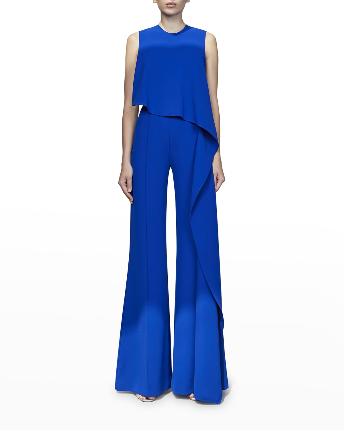 Stella McCartney Ocelot-Print Sequin Jersey Flare-Leg Jumpsuit | Neiman ...