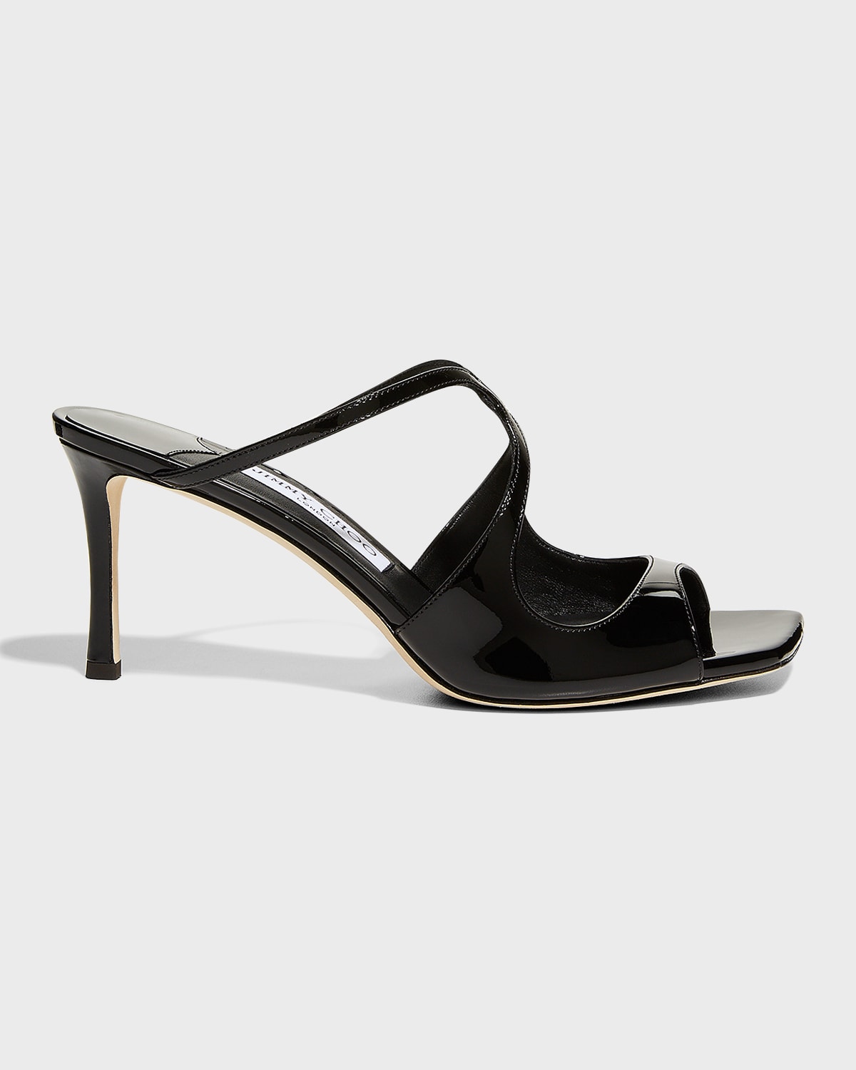 Jimmy Choo Anise Metallic Leather Slide Sandals | Neiman Marcus
