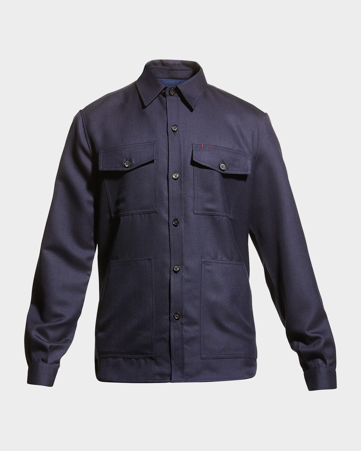 Isaia Men's Plaid Overshirt | Neiman Marcus