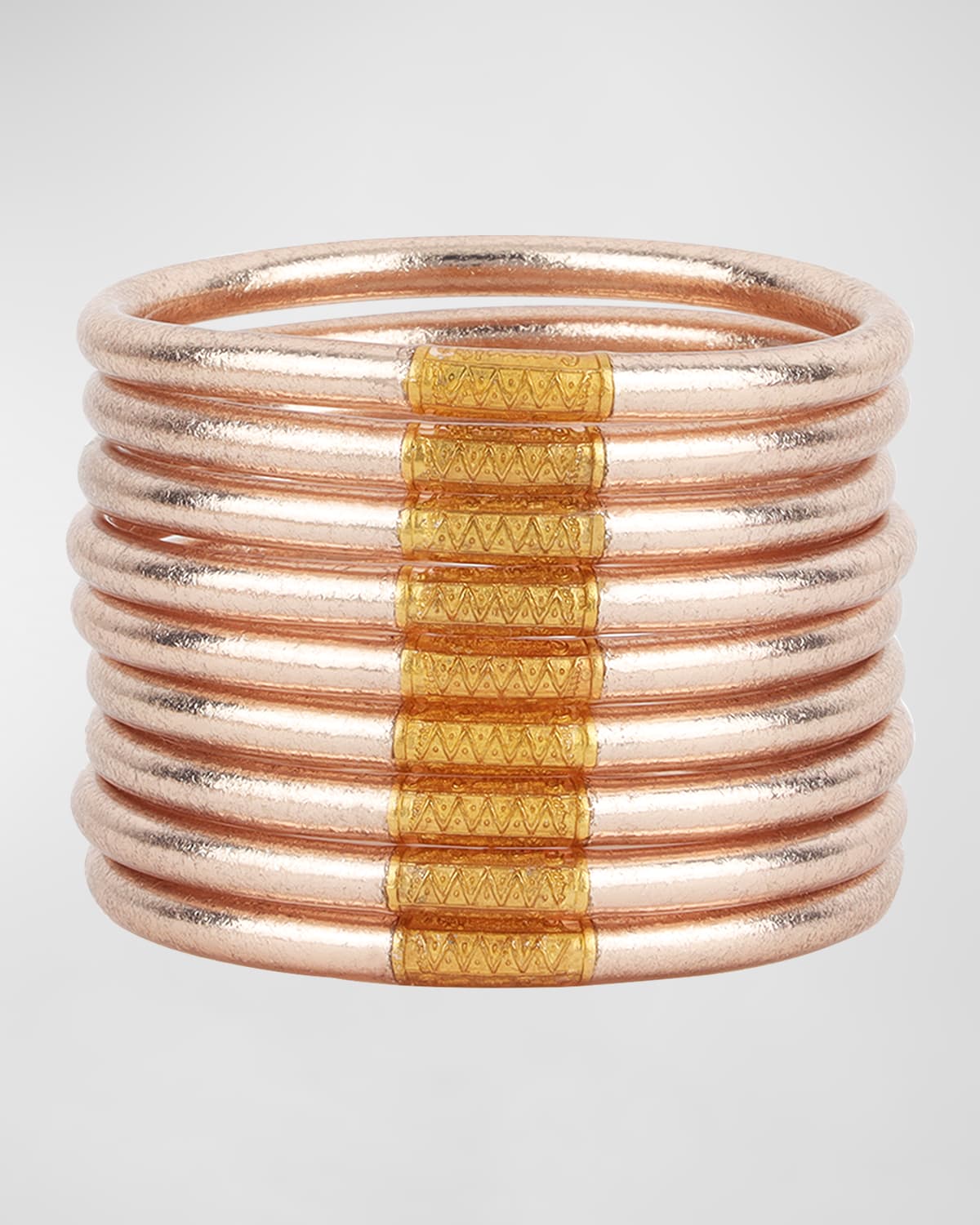 BuDhaGirl Gold All-Weather Bangles, Size S-L, Set of 9 | Neiman Marcus