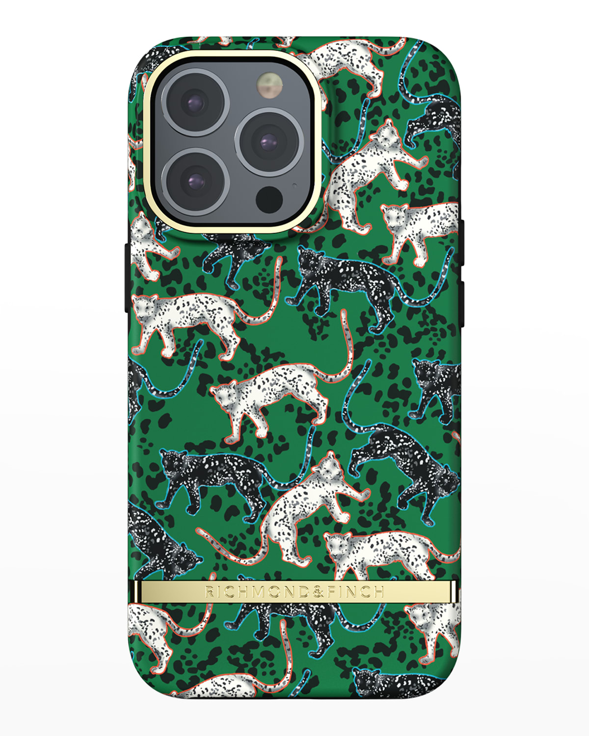 Richmond & Finch iPhone 13 Max Case, Green Leopard | Neiman Marcus