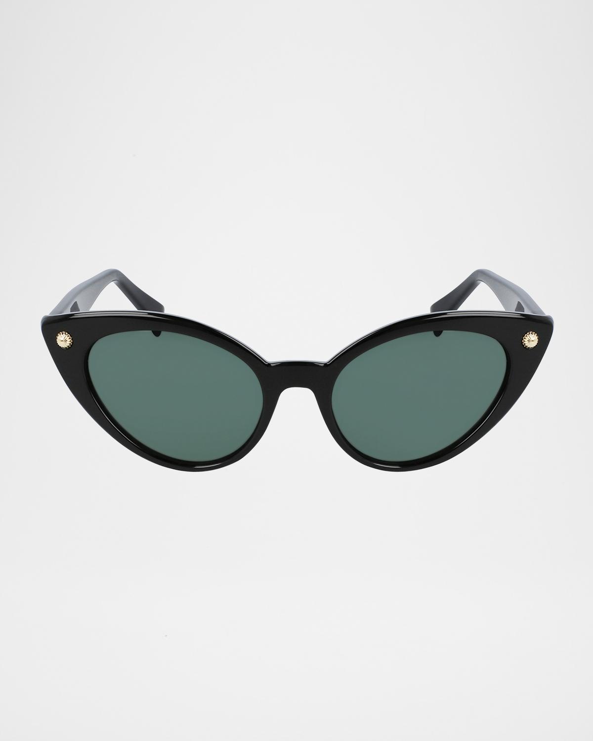 Lanvin Daisy Chunky Plastic Cat Eye Sunglasses Neiman Marcus