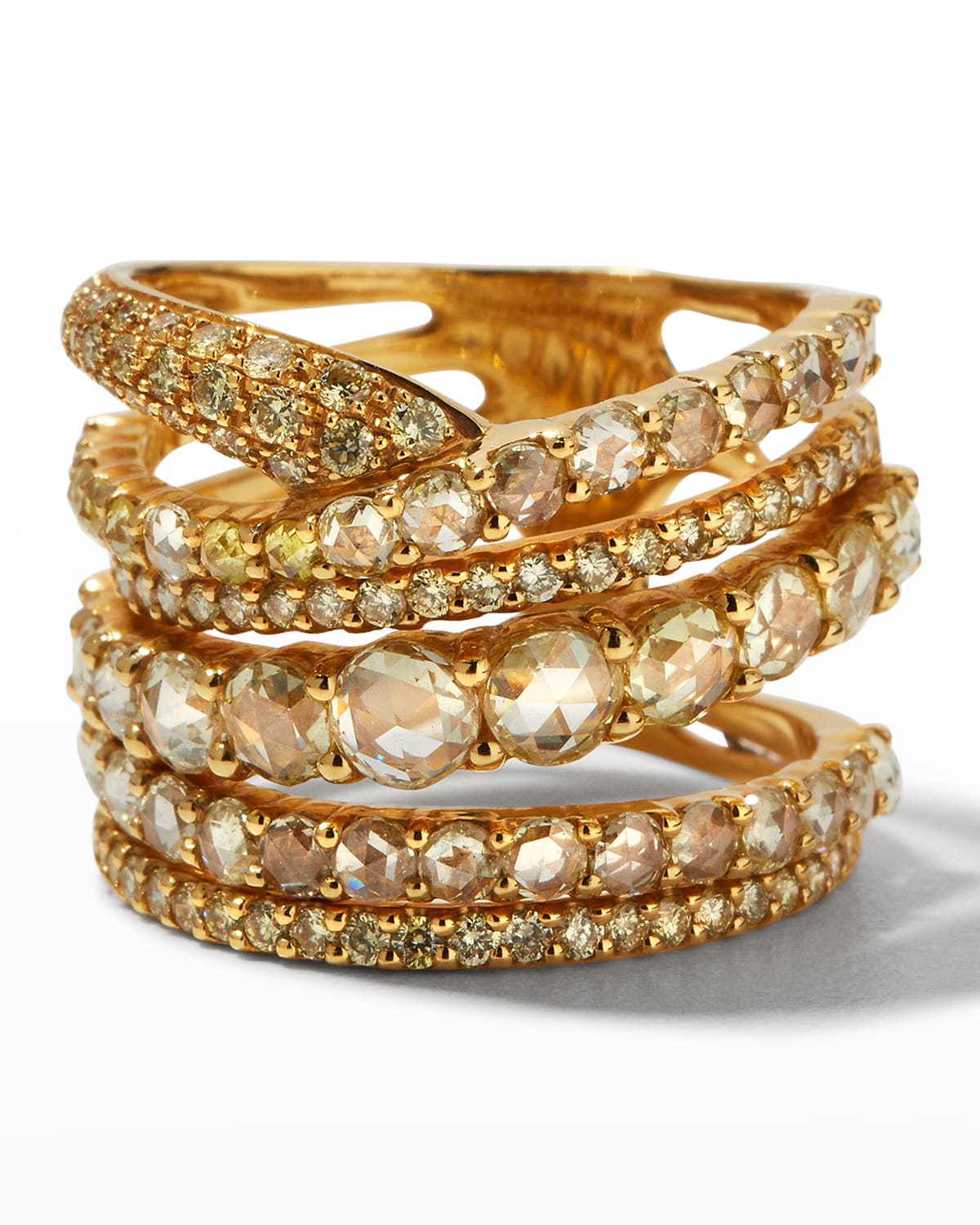 Etho Maria 18k White Gold Diamond and White Ceramic Ring, Size 8 ...