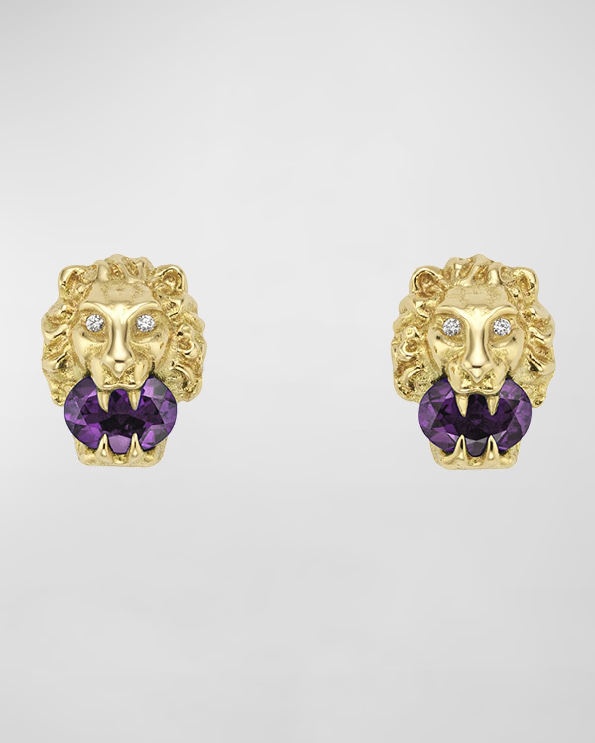 Gucci 18k Lion Head Ring in Green | Neiman Marcus