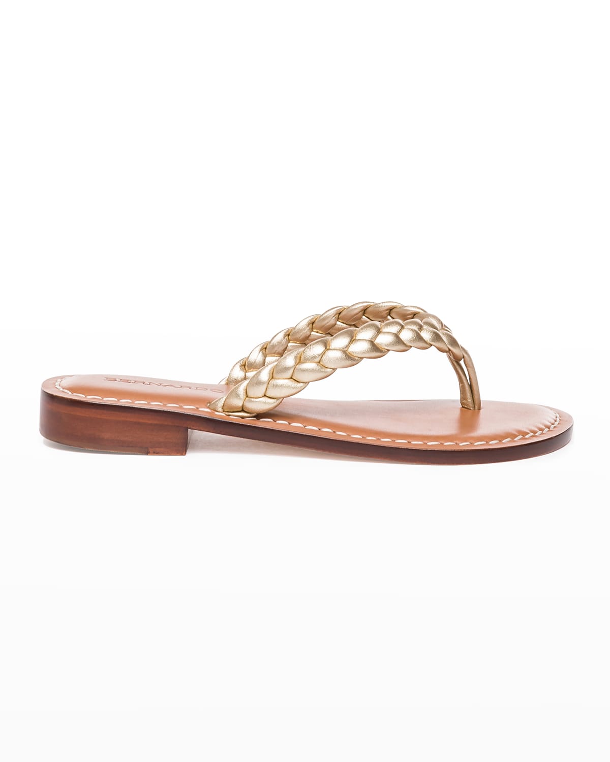 Bernardo Miami Flora Metallic Thong Sandals | Neiman Marcus