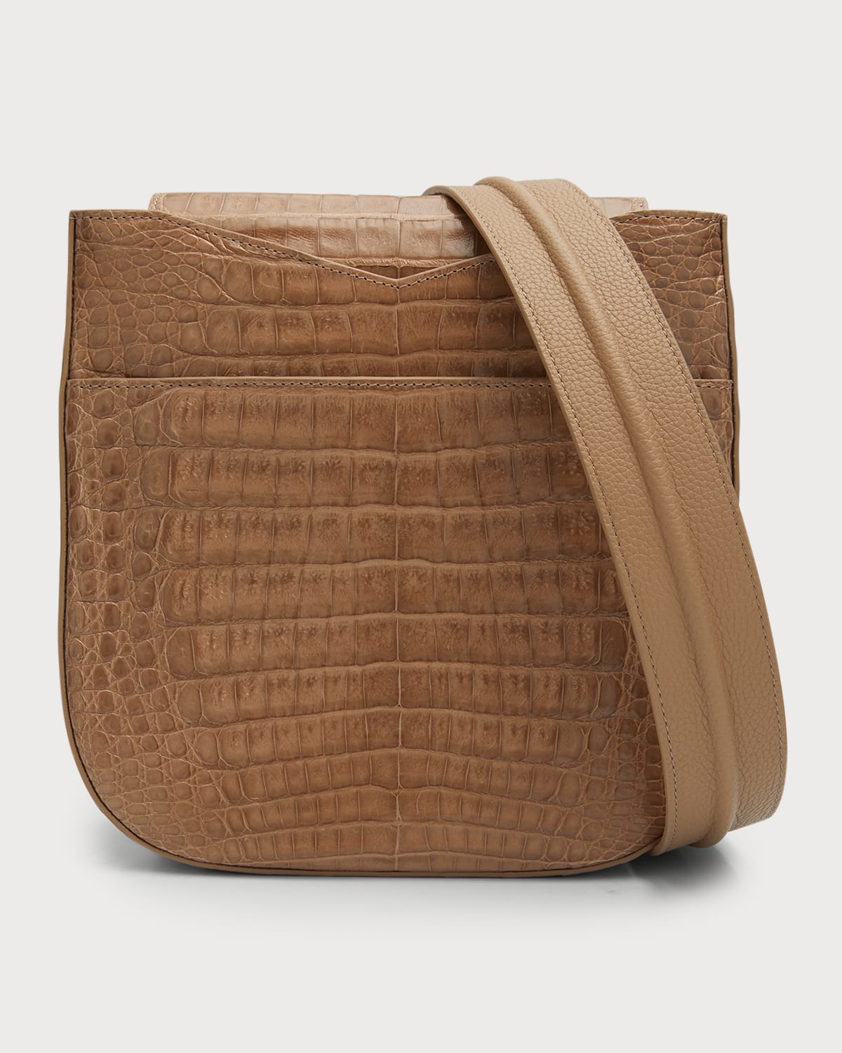 Maria Oliver Michelle Crocodile Top-Handle Bag | Neiman Marcus