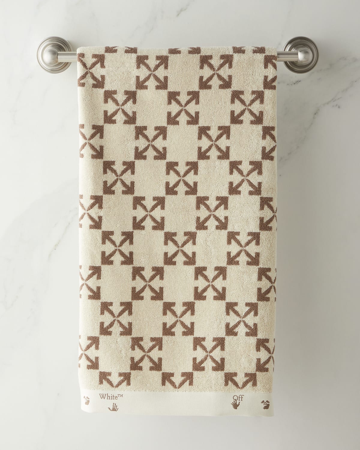 Off-White Arrow Pattern Towel Set | Neiman Marcus