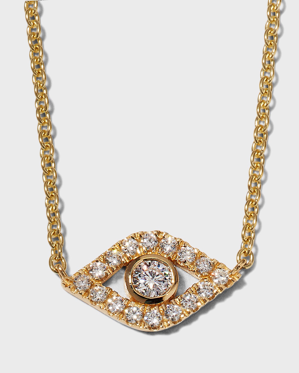 Sydney Evan 14K Evil Eye Coin Medallion on Tiffany Chain Necklace ...