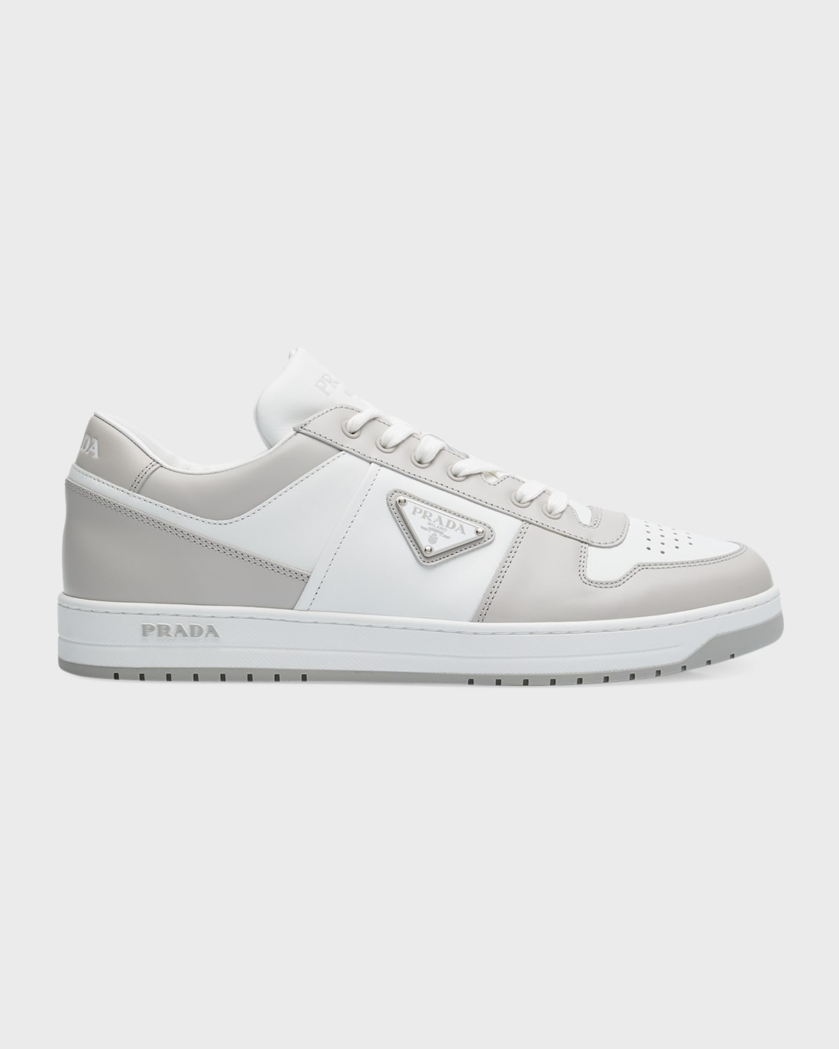 Prada Men's Downtown Triangle Logo Low-Top Sneakers | Neiman Marcus